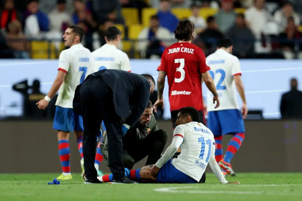 Xavi provides Raphinha injury update after Barcelona's win over Osasuna ...